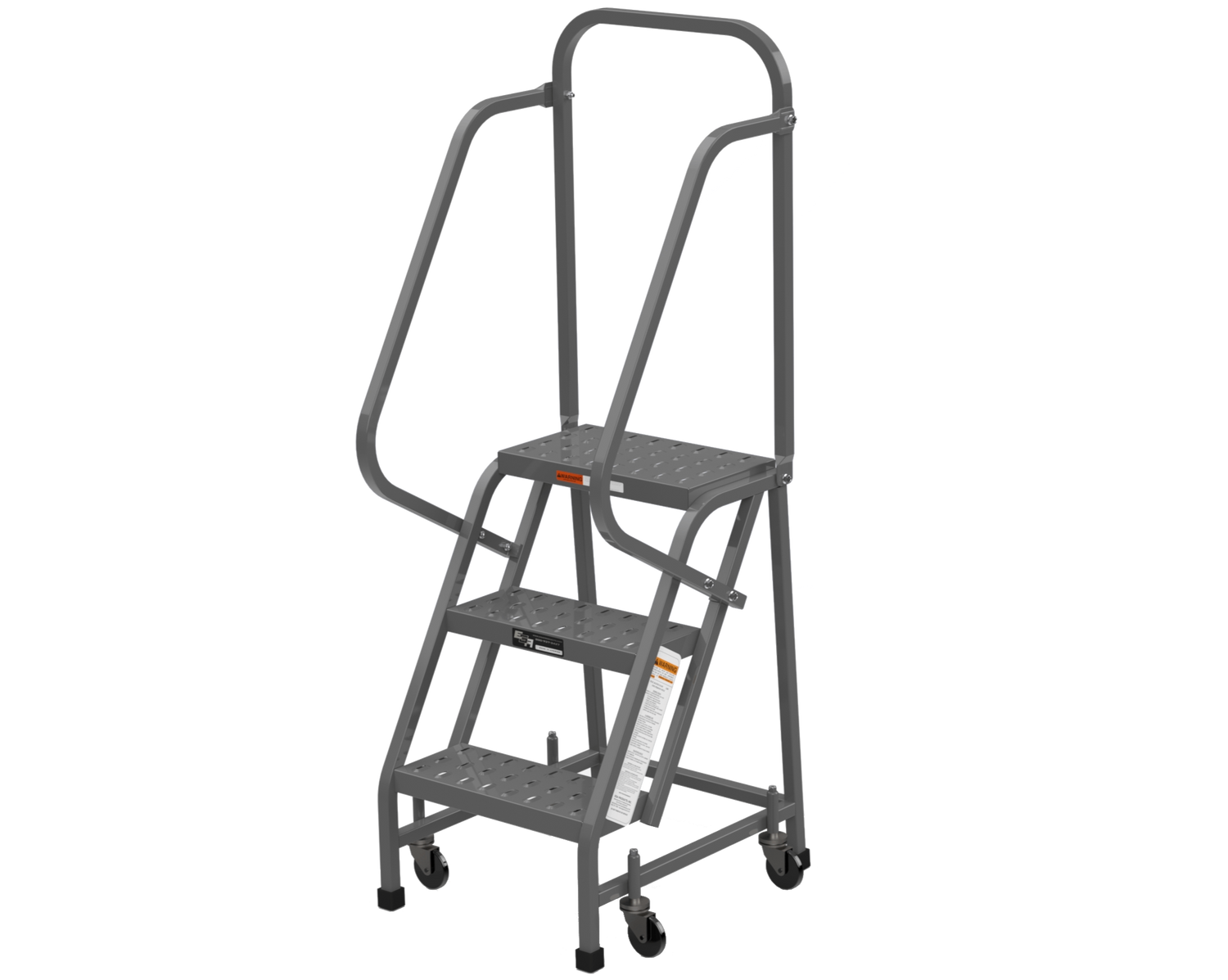 Industrial Rolling Ladder | 3 Steps 16" Wide Tread