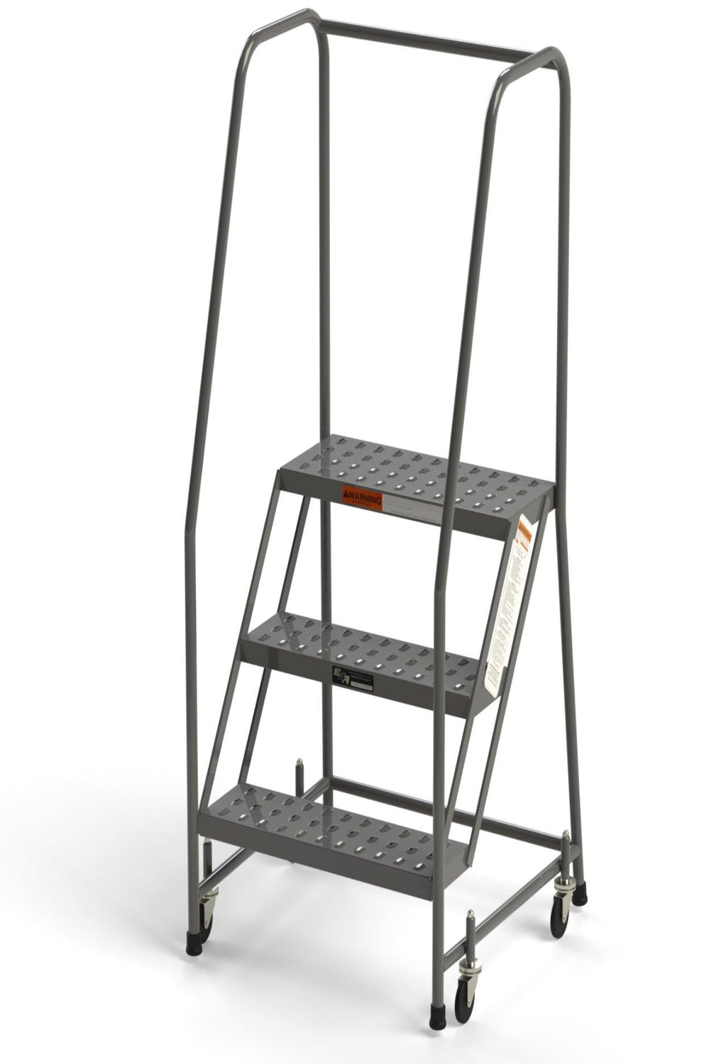 Industrial Rolling Ladder | 3 Steps 16" Wide Tread